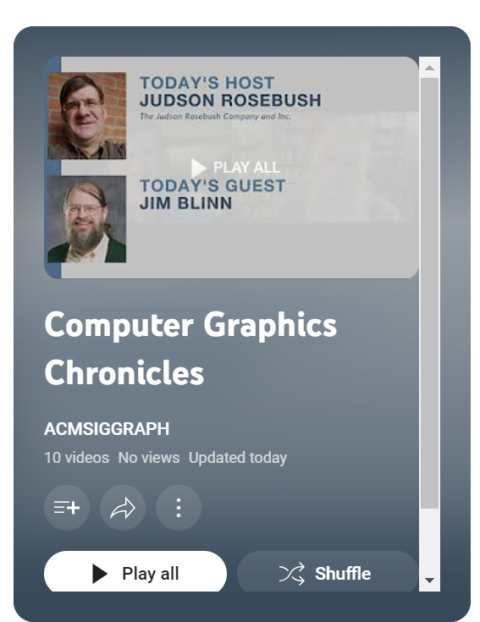 Computer Graphics Chronicles - ACM SIGGRAPH